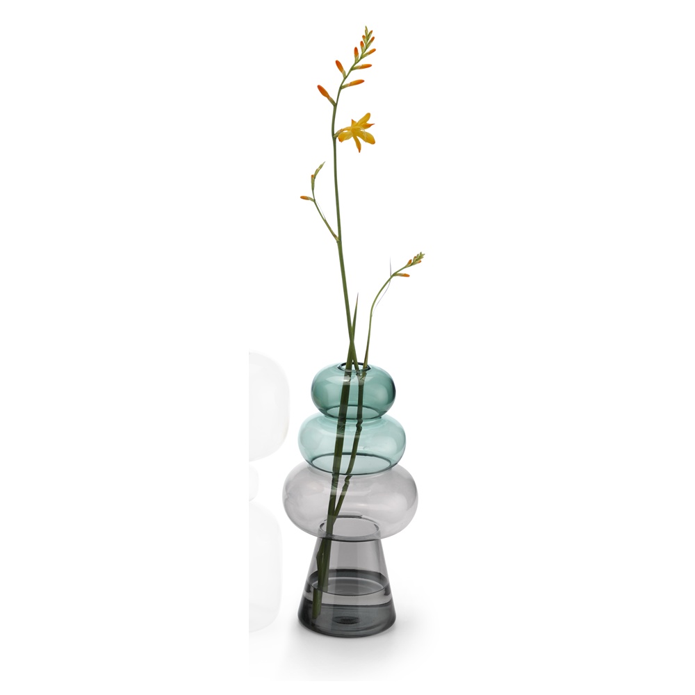 CURIOSA VASE (TREE SHAPE) H:23.5 CM, BOROSILICATE GLASS, SOLID COLOURS ...